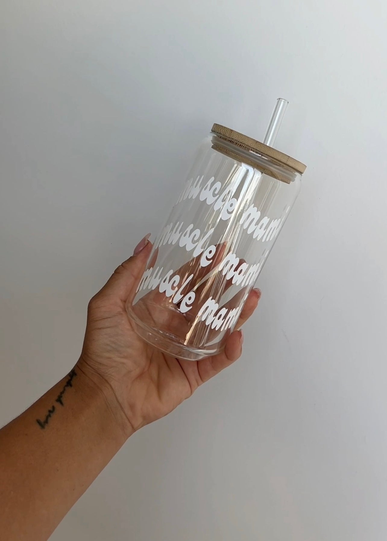 Muscle Mami Glass Cup – Get Fit With Gabi